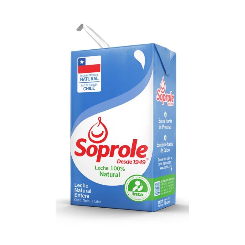 SOPROLE LECHE ENTERA 1LT